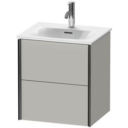Duravit XViu Waschtisch-Unterschrank XV41310B207 51x42x55,7cm, 2 Schubkästen, schwarz matt, betongrau matt