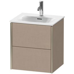 Duravit XViu Waschtisch-Unterschrank XV41310B175 51x42x55,7cm, 2 Schubkästen, champagner matt, leinen