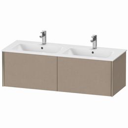 Duravit XViu Waschtisch-Unterschrank XV40290B175 128x48x40cm, 2 Ausz&uuml;ge, wandh&auml;ngend, champagner matt, leinen