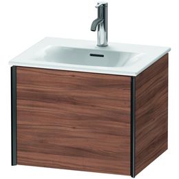 Duravit XViu Waschtisch-Unterschrank XV40310B279 51x42x39,7cm, 1 Auszug, schwarz matt, nussbaum natur