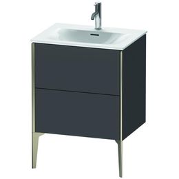 Duravit XViu Waschtisch-Unterschrank XV43000B149 61 x 59,1 x 48 cm, graphit matt, 2 Ausz&uuml;ge, champagner matt