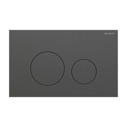 Geberit Sigma 40 Round Bet&auml;tigungsplatte 115628QD1 Round, schwarzchrom / geb&uuml;rstet, easy-to-clean-beschichtet, f&uuml;r 2-Mengen-Sp&uuml;lung, Round