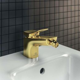 Ideal Standard Conca Bidetarmatur BC760A2 mit Ablaufgarnitur, Ausladung 133mm, Brushed Gold