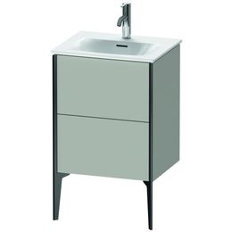 Duravit XViu Waschtisch-Unterschrank XV40690B207 51x42x59,1cm, 2 Ausz&uuml;ge, schwarz matt, betongrau matt