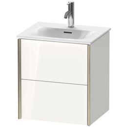 Duravit XViu Waschtisch-Unterschrank XV41310B185 51x42x55,7cm, 2 Schubk&auml;sten, champagner matt, wei&szlig; hochglanz