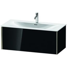 Duravit XViu Waschtisch-Unterschrank XV40350B140 101 x 39,7 x 48 cm, schwarz hochglanz, 1 Auszug, champagner matt