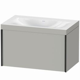 Duravit XViu Waschtisch-Unterschrank XV4610NB207C 80x48cm, 1 Auszug, schwarz matt, Rahmen C, betongrau matt