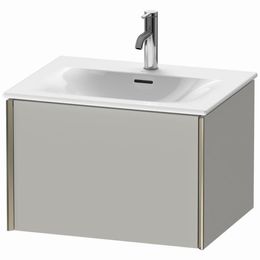 Duravit XViu Waschtisch-Unterschrank XV40320B107 61 x 39,7 x 48 cm, betongrau matt, 1 Auszug, champagner matt