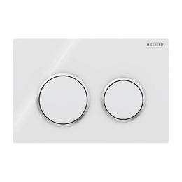 Geberit Betätigungsplatte Omega 20 Round 115085KJ1 weiß/chrom, für Omega Spülkästen