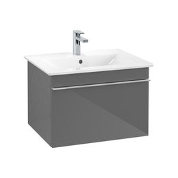 Villeroy & Boch Villeroy und Boch Venticello Waschtisch-Unterschrank A93301FP 60,3 x 42 x 50,2 cm, Griff Chrom, Glossy Grey