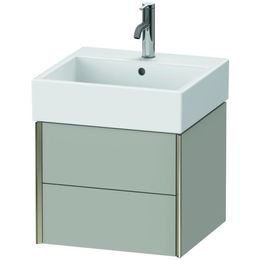 Duravit XViu Waschtisch-Unterschrank XV43330B107 48,4 x 39,7 x 45,4 cm, betongrau matt, 2 Schubkästen, champagner matt