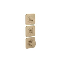 Hansgrohe Axor Citterio C Thermostatmodul 380/120, 49710140 ohne Struktur, brushed bronze, Unterputz, mit Rosetten