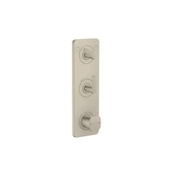 Hansgrohe Axor Citterio C Thermostatmodul 380/120, 49701820 cubic cut, brushed nickel, Unterputz, mit Platte