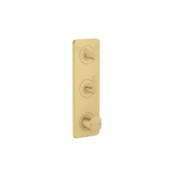 Hansgrohe Thermostat Modul 380/120 UP FS 49701250 Unterputz, mit Platte für 2 Verbraucher, Brushed Gold Optic