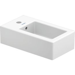 Duravit Vero Handwaschbecken 07022500001 25x45cm, mit Hahnloch, &Uuml;berlauf, Hahnlochbank, wei&szlig; WonderGliss