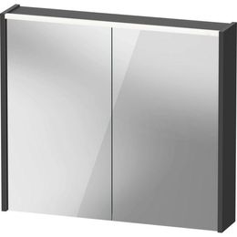 Duravit D-Code Spiegelschrank Verspiegelt DC7106049490000 800x700x148, Graphit Matt, Steckdose, LED Beleuchtung