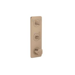 Hansgrohe Thermostat Modul 380/120 UP FS 49701310 Unterputz, mit Platte f&uuml;r 2 Verbraucher, Brushed Red Gold