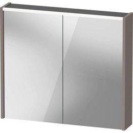 Duravit D-Code Spiegelschrank Verspiegelt,DC7106043431000 800x700x148, Basalt Matt, Steckdose FR, LED Beleuchtung