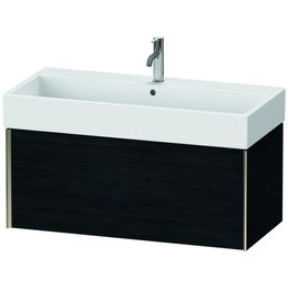 Duravit XViu Waschtisch-Unterschrank XV42370B116 98,4 x 39,7 x 45,4 cm, Eiche schwarz, 1 Auszug, champagner matt