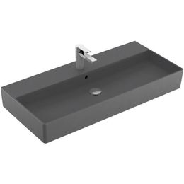 Villeroy & Boch Villeroy & Boch Memento 2.0 Waschtisch 4A22A5I4 100 x 47 cm, Graphite C-plus, mit Hahnloch, mit &Uuml;berlauf