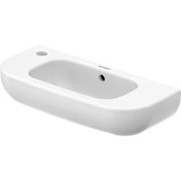 Duravit D-Code Waschtisch 0706500009 50 x 22 cm, Hahnloch links, Weiß Hochglanz