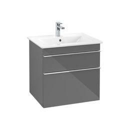 Villeroy & Boch Villeroy und Boch Venticello Waschtisch-Unterschrank A92401FP 60,3 x 59 x 50,2 cm, Griff Chrom, Glossy Grey