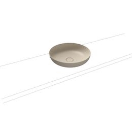 Kaldewei Miena Waschtisch-Schale 909306003661 3180, &Oslash; 45 cm, warm beige 20, Perl-Effekt, ohne &Uuml;berlauf, ohne Hahnloch, Schallschutz