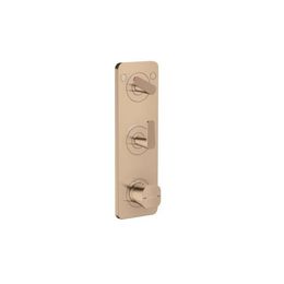Hansgrohe Axor Citterio C Thermostatmodul 380/120, 49701300 Unterputz, mit Platte für 2 Verbraucher, Polished Red Gold