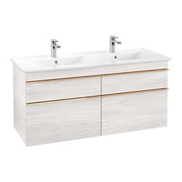 Villeroy & Boch Villeroy und Boch Venticello Waschtisch-Unterschrank A93005E8 125,3 x 59 x 50,2 cm, Griff Copper, White Wood