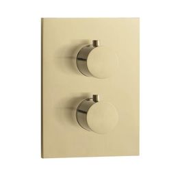 Herzbach Design iX PVD Thermostat 21.503050.2.41 Brass Steel, UP, f&uuml;r 2 Verbraucher