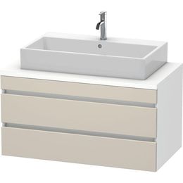 Duravit DuraStyle Waschtisch-Unterschrank DS531909118 100 x 54,8 cm, taupe/wei&szlig; matt, f&uuml;r Konsole, 2 Schubk&auml;sten