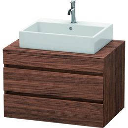Duravit DuraStyle Waschtisch-Unterschrank DS531702121 80 x 54,8 cm, nussbaum dunkel, f&uuml;r Konsole, 2 Schubk&auml;sten