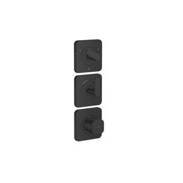 Hansgrohe Axor Citterio C Thermostatmodul 380/120, 49710670 ohne Struktur, mattschwarz, Unterputz, mit Rosetten