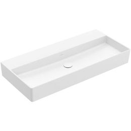Villeroy & Boch Villeroy & Boch Memento 2.0 Waschtisch 4A221FRW 100 x 47 cm, Stone White C-plus, ohne Hahnloch, ohne &Uuml;berlauf