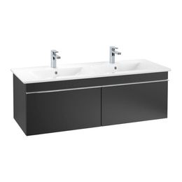 Villeroy & Boch Villeroy und Boch Venticello Waschtisch-Unterschrank A93901PD 125,3 x 42 x 50,2 cm, Griff Chrom, Black Matt Lacquer