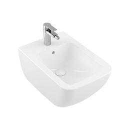 Villeroy & Boch Villeroy & Boch Venticello Wand Bidet 44110001 56 x 37,5 cm, weiss, mit Hahnloch, mit Überlauf