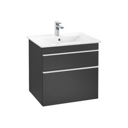 Villeroy & Boch Villeroy und Boch Venticello Waschtisch-Unterschrank A92402PD 60,3 x 59 x 50,2 cm, Griff White, Black Matt Lacquer