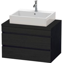 Duravit DuraStyle Waschtisch-Unterschrank DS531701616 80 x 54,8 cm, Eiche schwarz, f&uuml;r Konsole, 2 Schubk&auml;sten