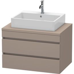 Duravit DuraStyle Waschtisch-Unterschrank DS531704343 80 x 54,8 cm, basalt matt, f&uuml;r Konsole, 2 Schubk&auml;sten