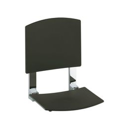 KEUCO Klappsitz Plan Care 34982010037 chrom/schwarzgrau, Wandmontage