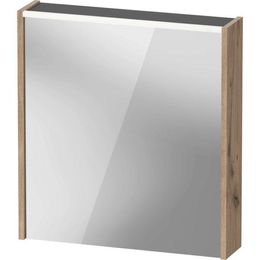 Duravit D-Code Spiegelschrank DC7105L55552000 650x700 mm, Eiche marmoriert, mit Beleuchtung und Steckdose J
