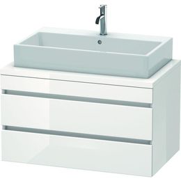 Duravit DuraStyle Waschtisch-Unterschrank DS531802243 90 x 54,8 cm, wei&szlig; hochglanz/basalt matt, f&uuml;r Konsole, 2 Schubk&auml;sten