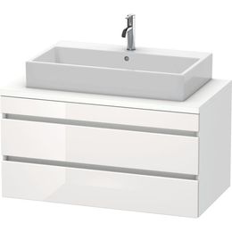 Duravit DuraStyle Waschtisch-Unterschrank DS531902218 100 x 54,8 cm, wei&szlig; hochglanz/wei&szlig; matt, f&uuml;r Konsole, 2 Schubk&auml;sten