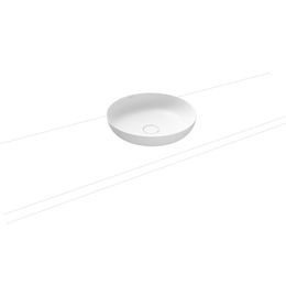 Kaldewei Miena Waschtisch-Schale 909306003711 ohne &Uuml;berlauf, 45 cm, weiss matt Perl-Effekt