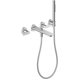 Hansgrohe Axor Citterio C Wannen-3-Loch-Armatur 49480000 ohne Struktur, chrom, Unterputz, Wandmontage