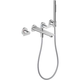 Hansgrohe Axor Citterio C Wannen-3-Loch-Armatur 49480000 ohne Struktur, chrom, Unterputz, Wandmontage