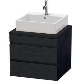 Duravit DuraStyle Waschtisch-Unterschrank DS531501616 60 x 54,8 cm, Eiche schwarz, f&uuml;r Konsole, 2 Schubk&auml;sten