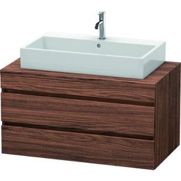 Duravit DuraStyle Waschtisch-Unterschrank DS531902121 100 x 54,8 cm, nussbaum dunkel, f&uuml;r Konsole, 2 Schubk&auml;sten