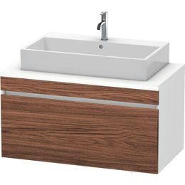 Duravit DuraStyle Waschtisch-Unterschrank DS531402118 100 x 54,8 cm, nussbaum dunkel/wei&szlig; matt, f&uuml;r Konsole, 1 Auszug