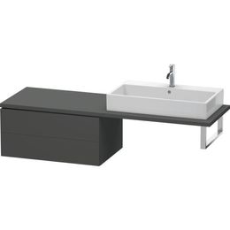 Duravit L-Cube Unterschrank LC583904949 82 x 54,7 cm, graphit matt, f&uuml;r Konsole, 2 Schubk&auml;sten
